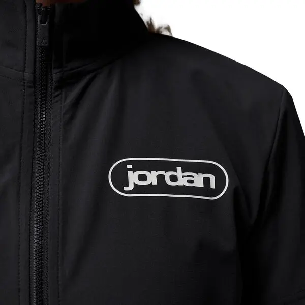 JORDAN Brk Short Sleeve Full-zip Graphic Top - White/black