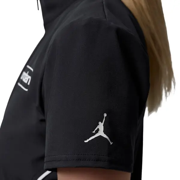 JORDAN Brk Short Sleeve Full-zip Graphic Top - White/black
