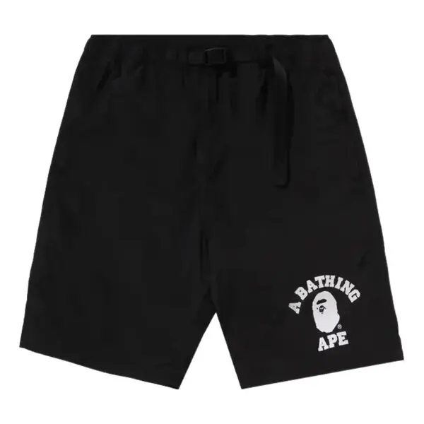 A BATHING APE College Beach Shorts - Black