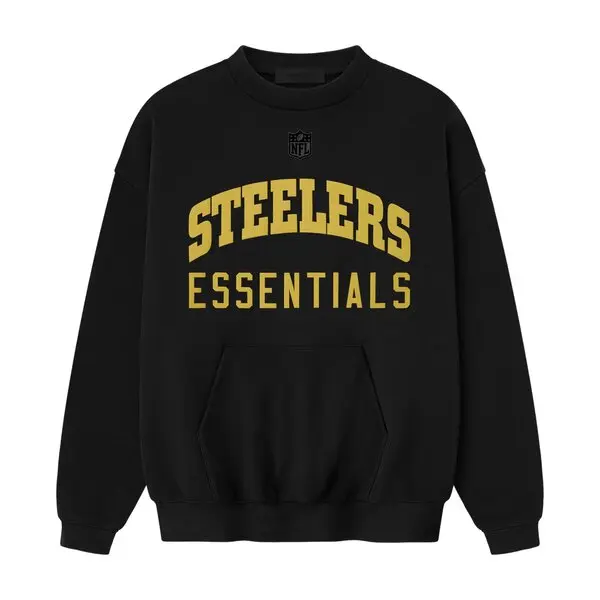 Fear Of God X Nfl Pittsburgh Steelers Sport Crewneck - Black