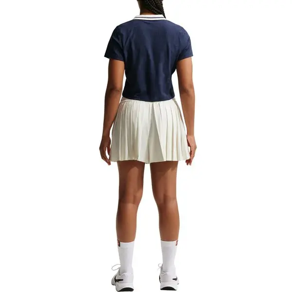 Nike Court Collection Dri-fit Cropped Polo - Midnight Navy/sail