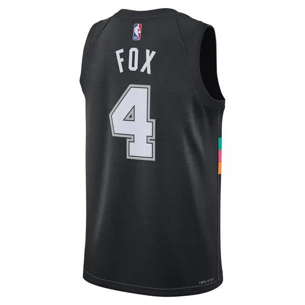 Nike Nba De'aaron Fox San Antonio Spurs City Edition Swingman Jersey - Black