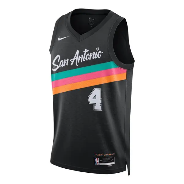 Nike Nba De'aaron Fox San Antonio Spurs City Edition Swingman Jersey - Black