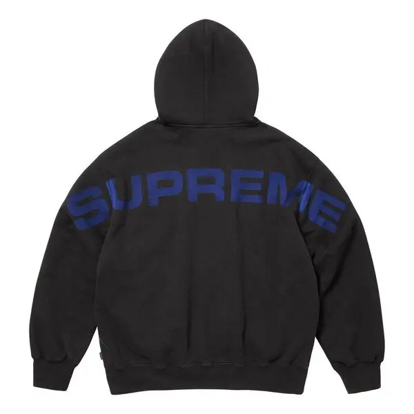 Supreme X Damien Hirst Zip Up Hooded Sweatshirt - Black