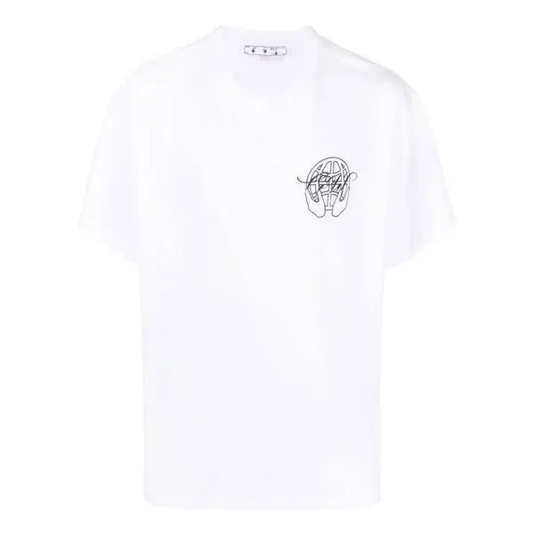 Off-White Ss23 Hand Arrow Logo Print Tee - White/black