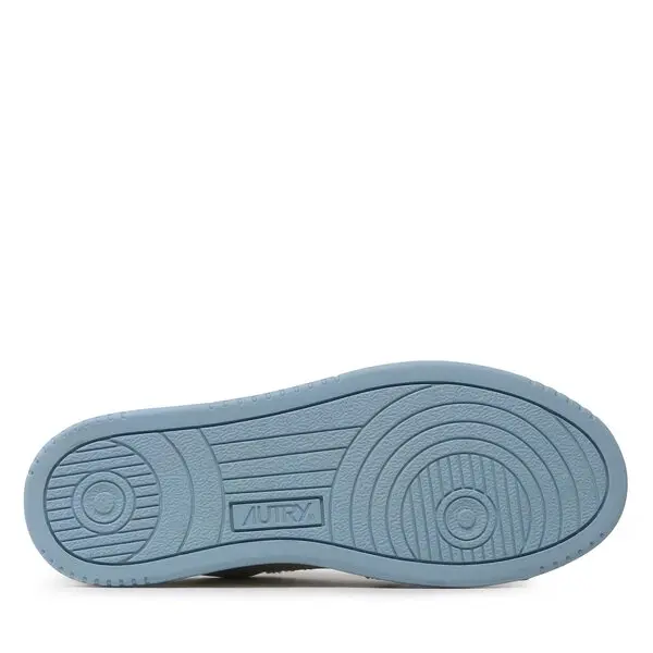 AUTRY Medalist Low Leather And Fabric Sneakers - White/blue