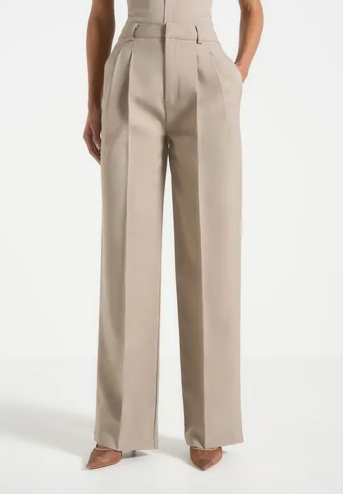 Manière De Voir Maniere De Voir Julie Fluid Pleat Front Tailored Trousers