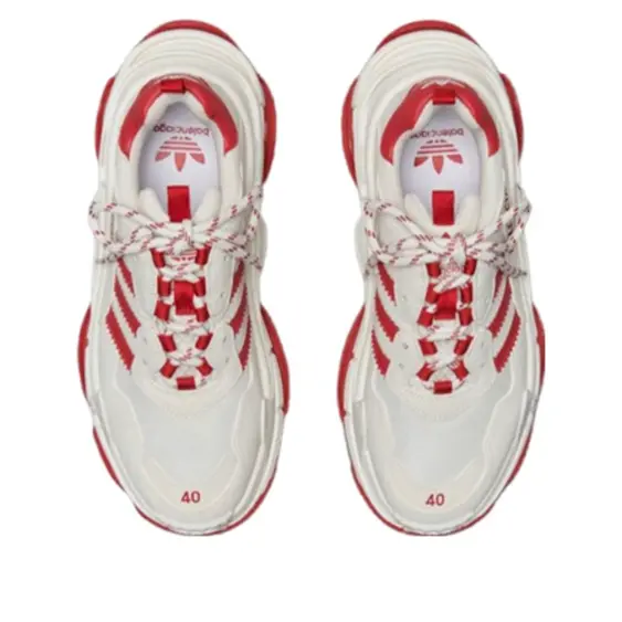 Balenciaga X Adidas Triple S Sneakers - White/red