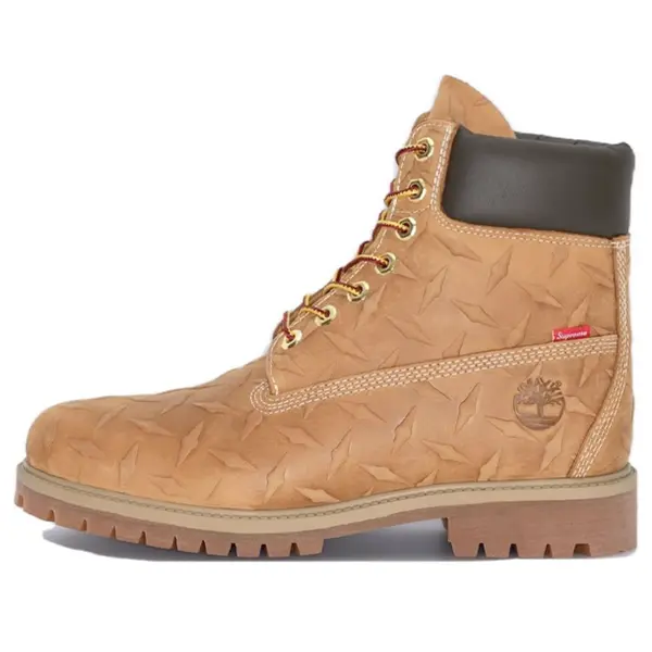 Timberland X Supreme Diamond Plate 6 Inch Premium Waterproof Boot - Wheat