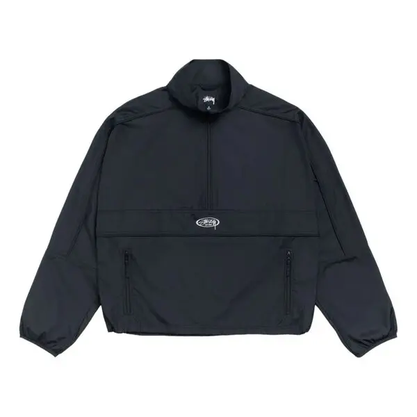 StÜssy Lightweight Pullover Jacket - Black
