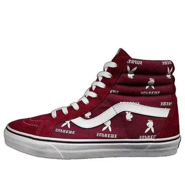 VANS X Supreme X Playboy Sk8-hi Shoes - Red/white