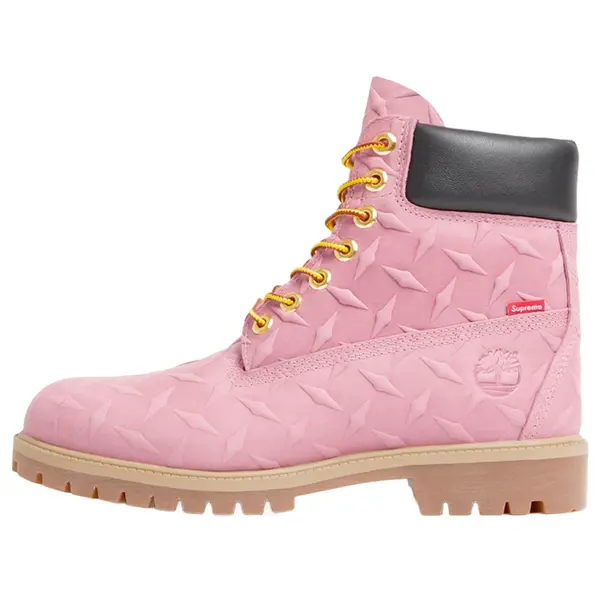 Timberland X Supreme Diamond Plate 6 Inch Premium Waterproof Boot 23fw - Pink