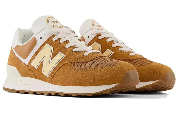 NEW BALANCE 574 Low Top Lace Up Sneakers - Brown