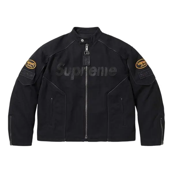 Supreme X Vanson Leathers X Cordura Cotton Jacket - Black