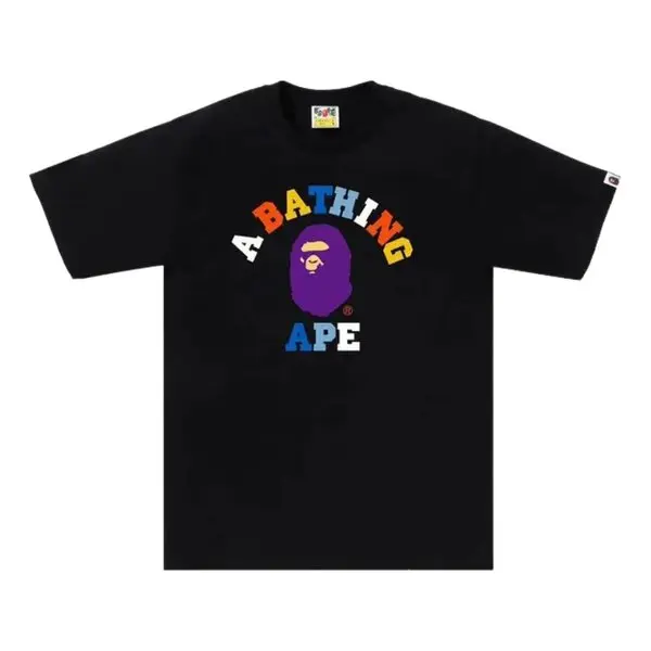A BATHING APE Colors College Tee - Black