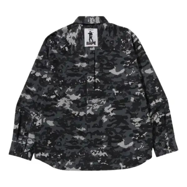 A BATHING APE Multi Pixel Camo Military Shirt
