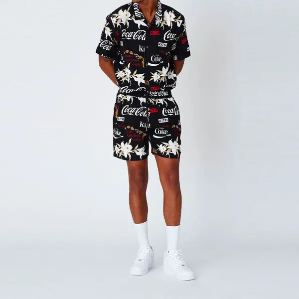 Kith X Coca-cola Hawaiian Camp Button Up 'black