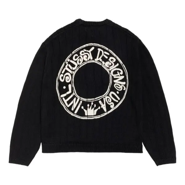 StÜssy Buana Logo Sweater - Black