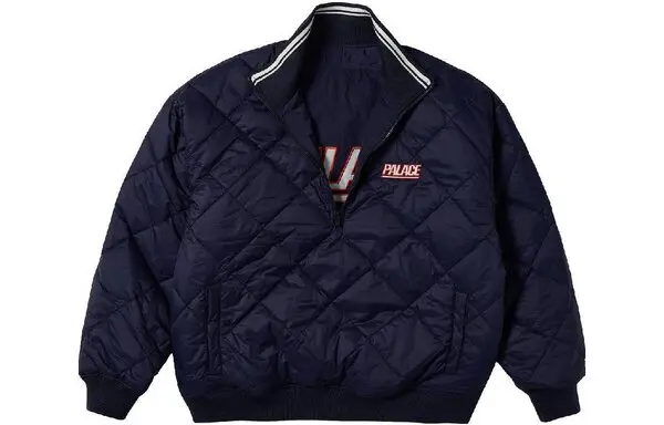 PALACE Reversible Quilted Sports Bomber Jacket - Navy