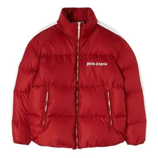 Palm Angels Classic Track Down Jacket - Red/white