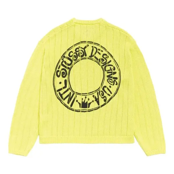 StÜssy Buana Logo Sweater - Lime