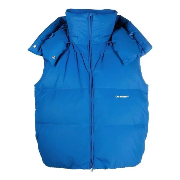 Off-White Bounce Down-feather Hooded Jacket - Blue