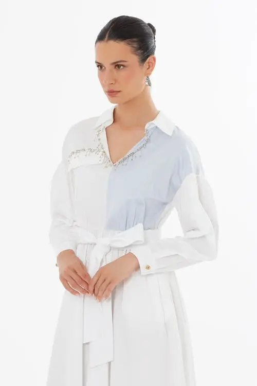 GIZIA Embellished Belted Midi Dress