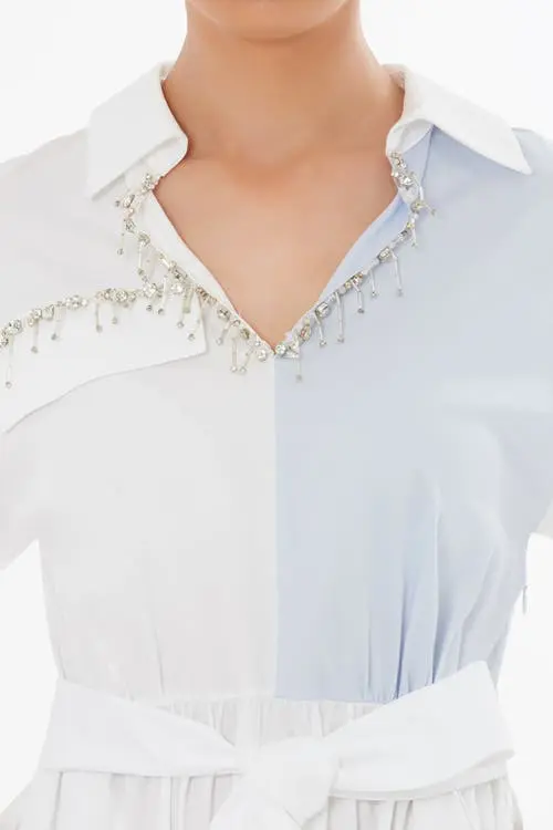 GIZIA Embellished Belted Midi Dress