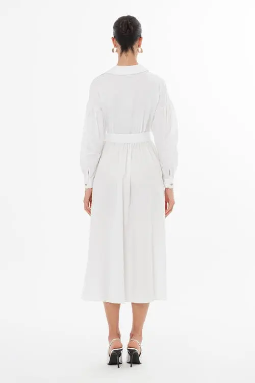 GIZIA Embellished Belted Midi Dress