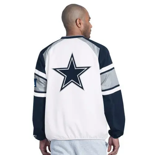 STARTER Dallas Cowboys Infield Play Raglan Pullover Jacket