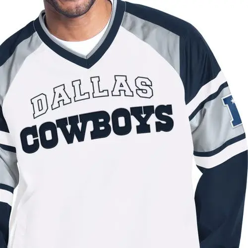 STARTER Dallas Cowboys Infield Play Raglan Pullover Jacket