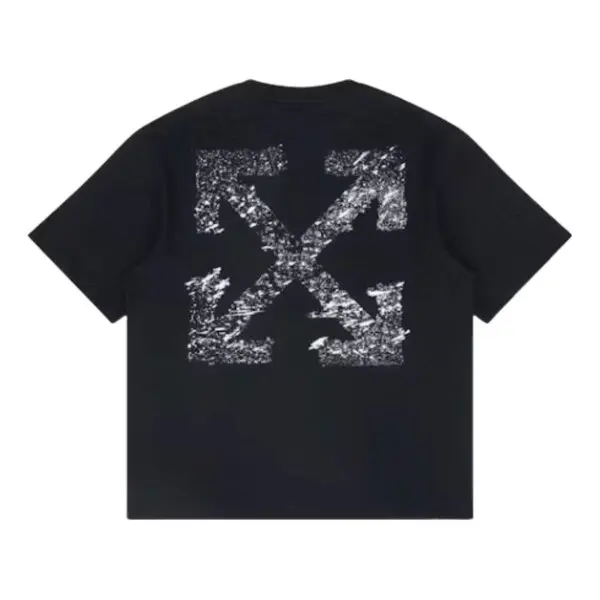 Off-White Paint Splatter Arrow Diag Fit T-shirt - Black