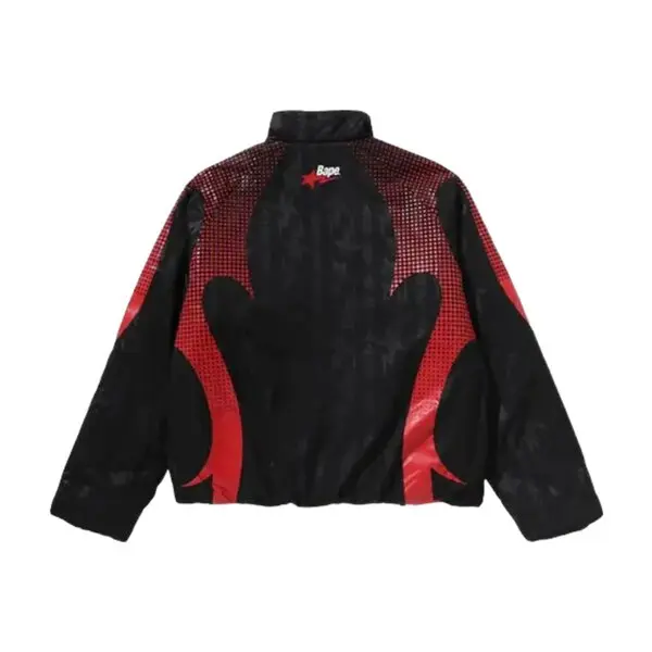 A BATHING APE Aba Frame Monogram Jacquard Multi Logo Padded Jacket