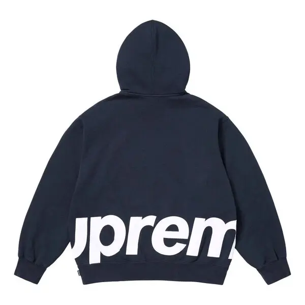 Supreme Big Logo Zip Up Hooded Sweatshirt