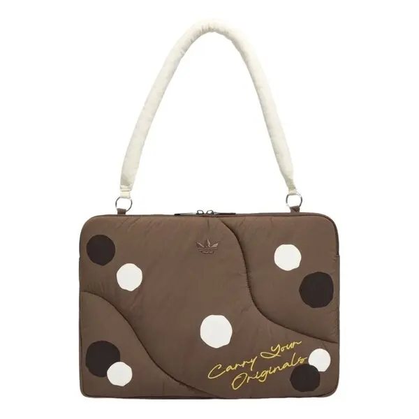 Adidas Padded Laptop Bag With Printed Details - Brown