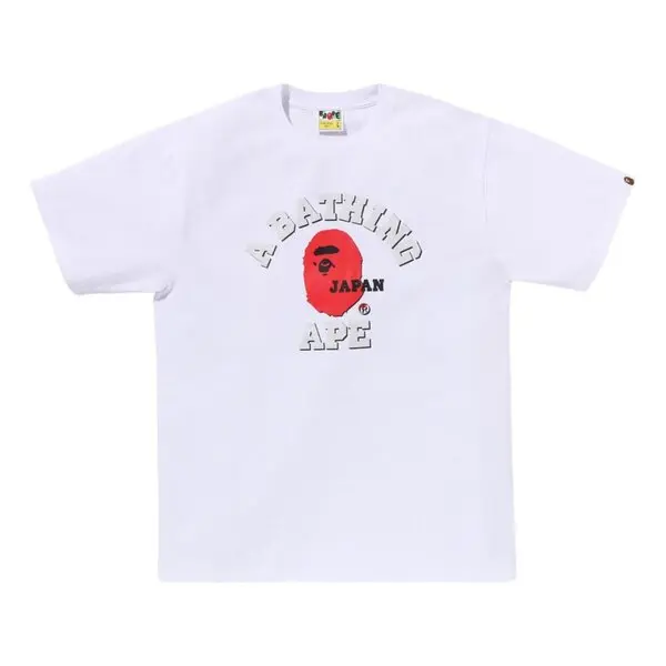 A BATHING APE Japan College Tee - White