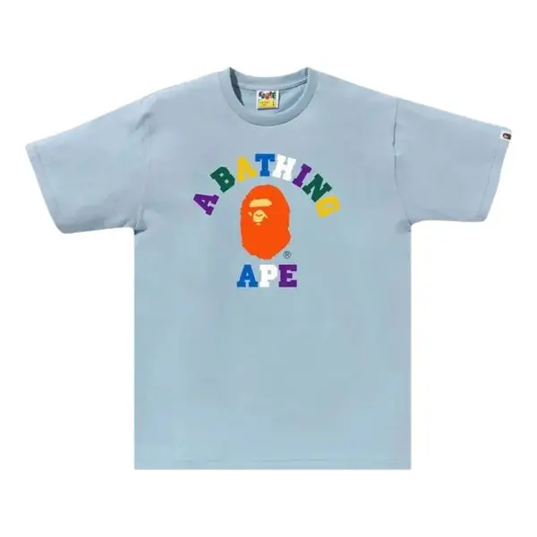 A BATHING APE Colors College Tee - Sax