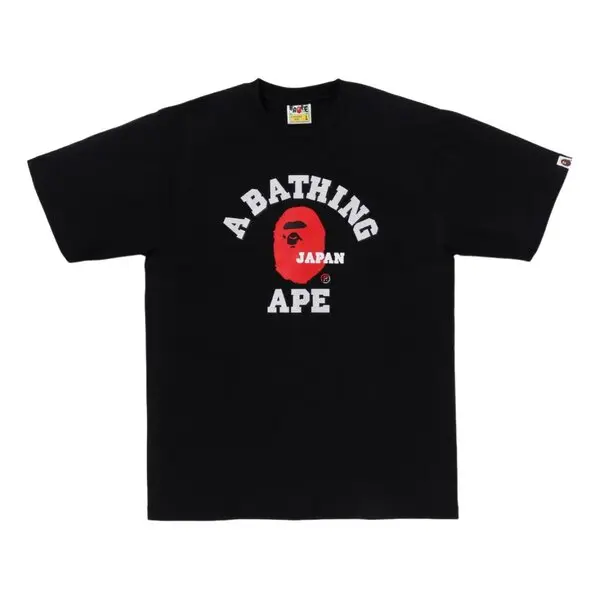 A BATHING APE Japan College Tee - Black