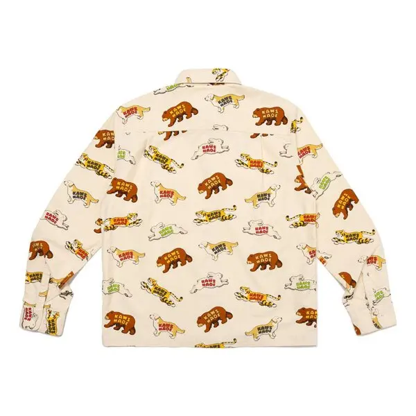 HUMAN MADE X Kaws Animal Patterned Shirt 'white