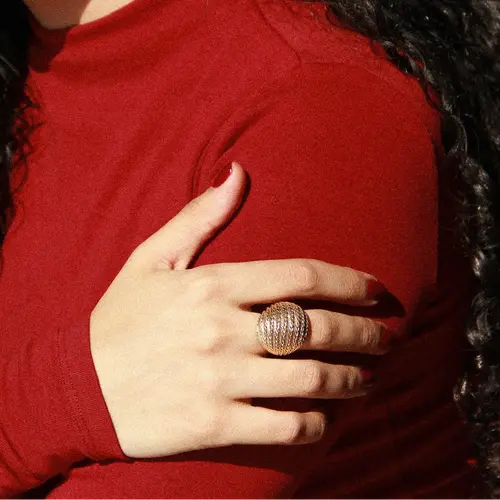 LAMINAR JEWELRY Flow Ball Ring - Gold