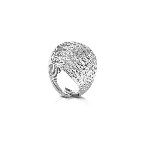 LAMINAR JEWELRY Sculptural Flow Ball Ring - Silver