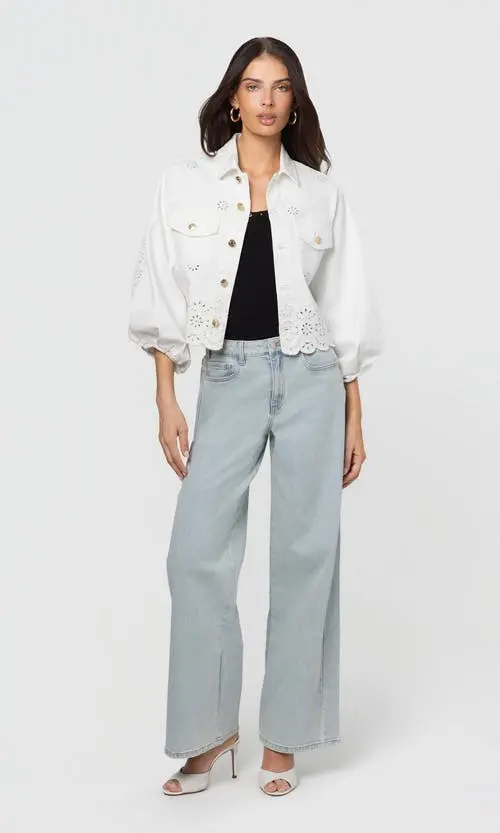 Generation Love Lumere Embroidered Denim Jacket