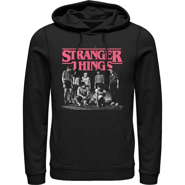 STRANGER THINGS Title Logo Faded Pull Over Hoodie
