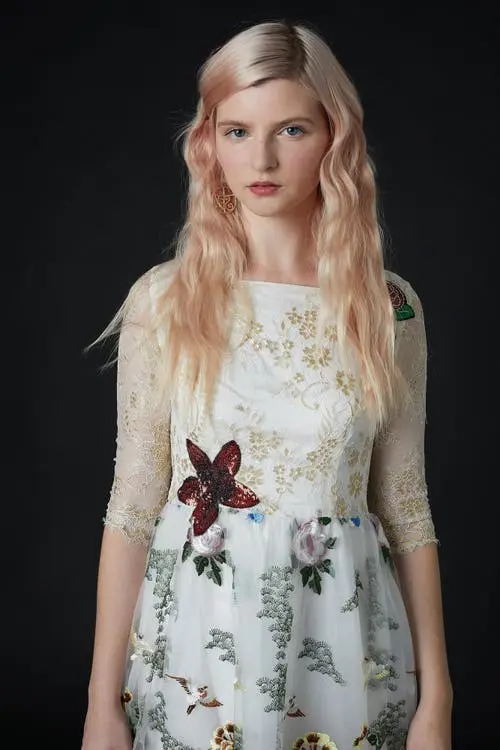 SKYLENCE Embroidered Peacock Dress