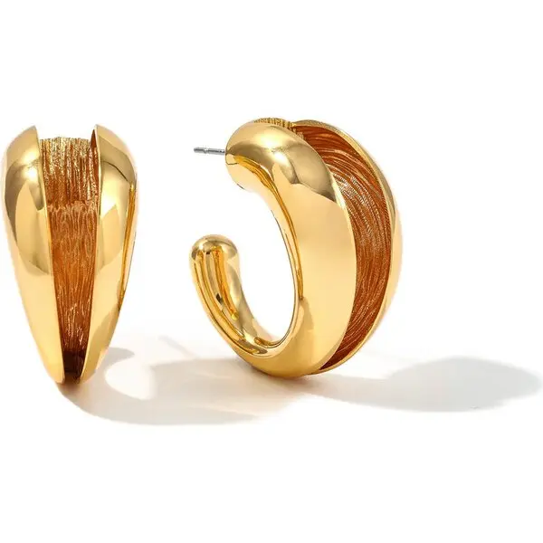 LAMINAR JEWELRY Currents Hoop Earrings - Gold
