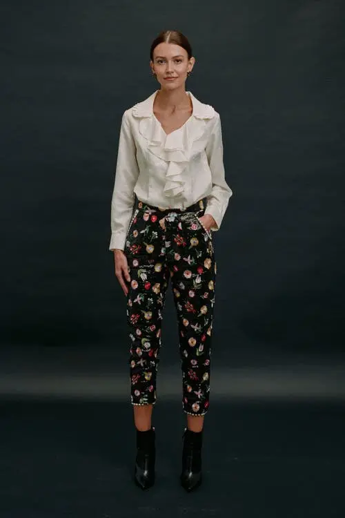SKYLENCE Derling Embroidered Trousers