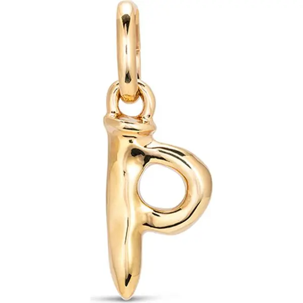 UNODE50 18k -plated Letter P Charm