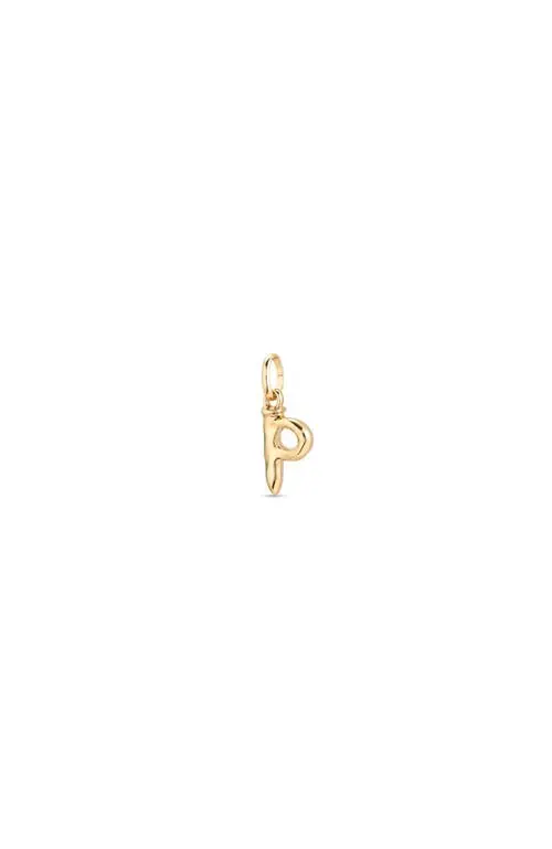 UNODE50 18k -plated Letter P Charm