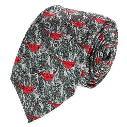 Trafalgar Snowy Virginia Nightingale Silk Novelty Necktie - Multiple
