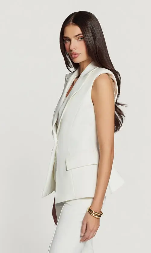 Generation Love Rialto Crepe Sleeveless Blazer